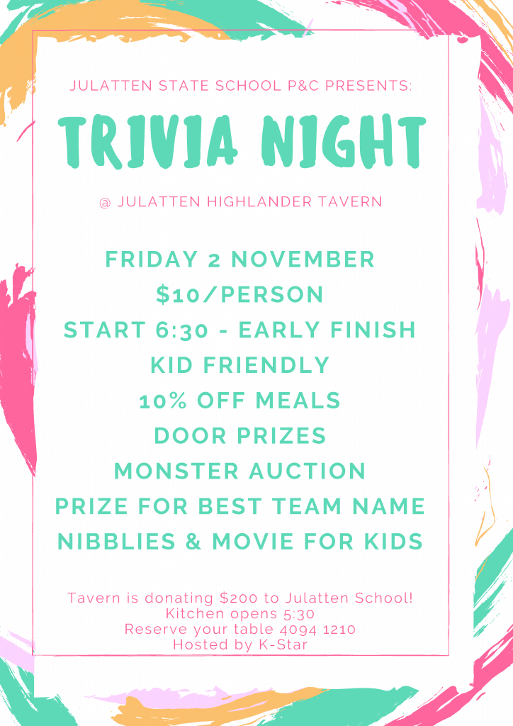 Julatten State School Trivia Night - Mareeba Shire Council