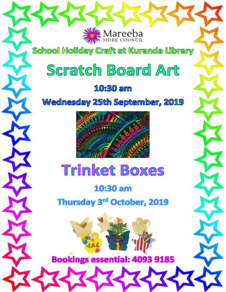 School Holiday Fun at Kuranda Library - Mareeba Shire Council