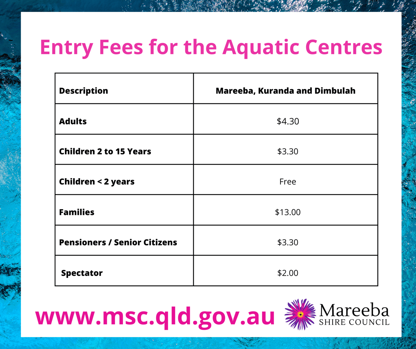 Swimming Pools - Mareeba Shire Council