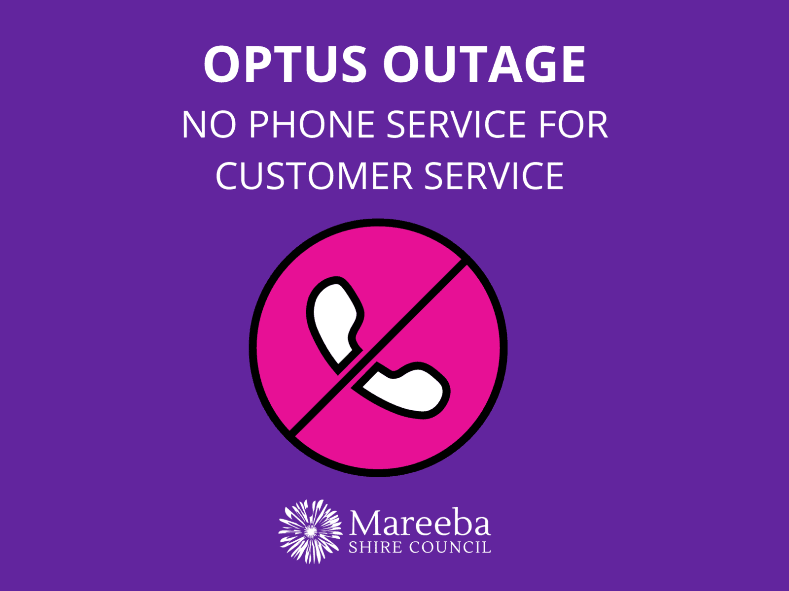 Optus Outage Impacting Council's Phone Service - Mareeba Shire Council