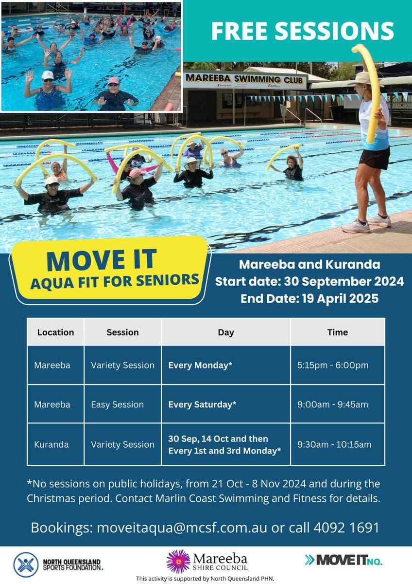 Move It Aqua Fit For Seniors - Mareeba Variety Session - Mareeba Shire ...